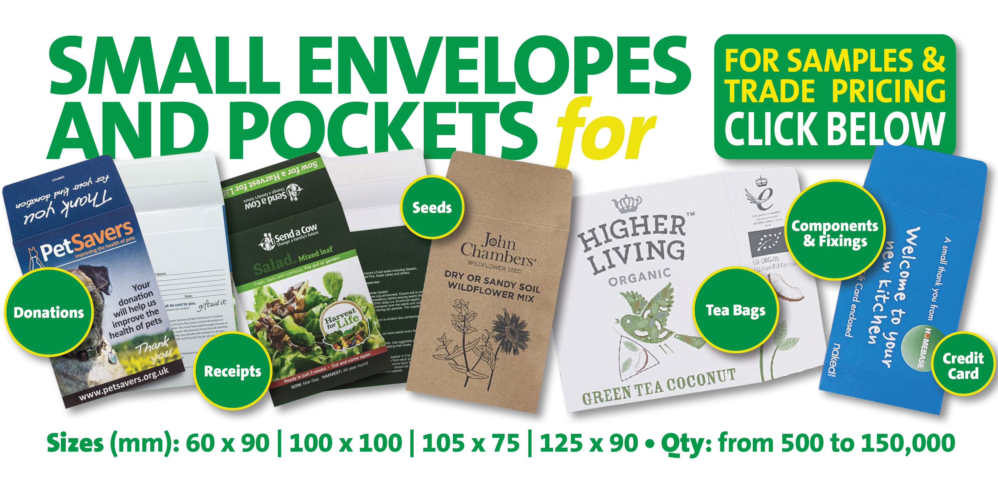 Envelopes for everything small